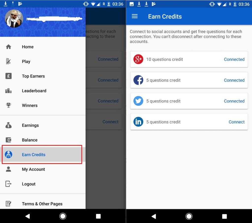 Earn More Credits on Cricket Quiz Win Prizes App